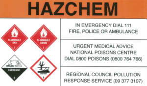 Hazchem Sign Custom (600mm x 400mm) – Environmental Resources Limited